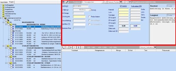 Ansichten im GAEB-Konverter